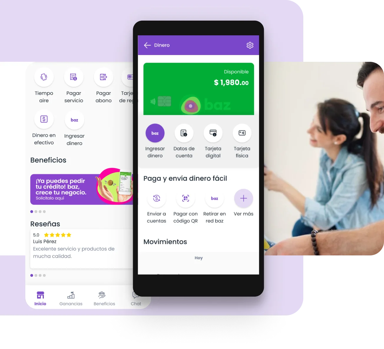solicita un crédito en baz súperapp negocios