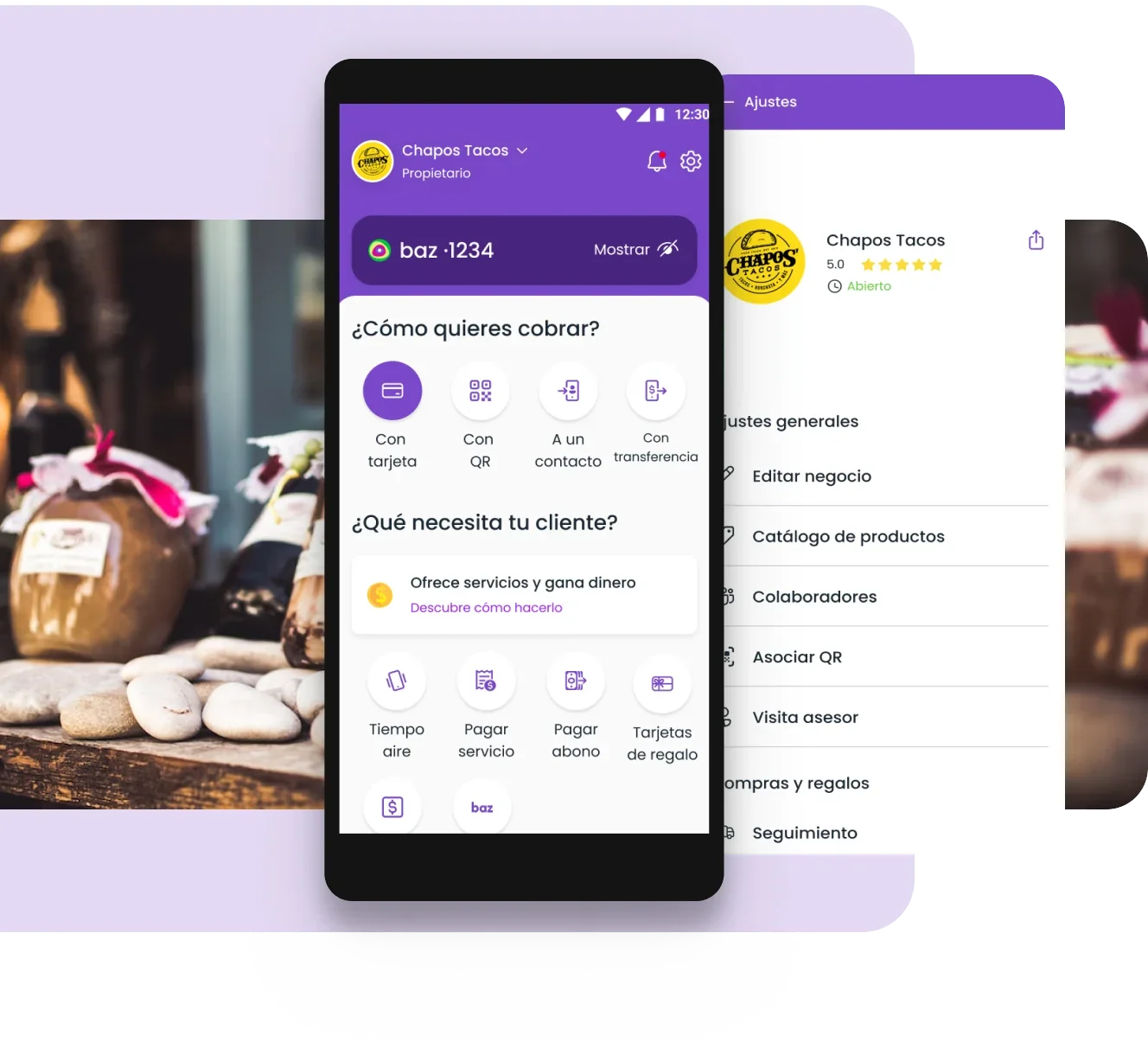 métodos de pago en baz súperapp negocios